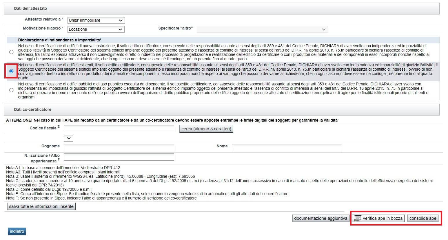 Come si registra un Certificato APE in Piemonte
